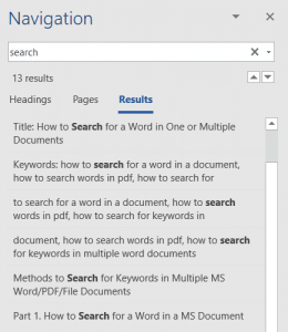 How to Search for a Word in One or Multiple DocumentsJihosoft
